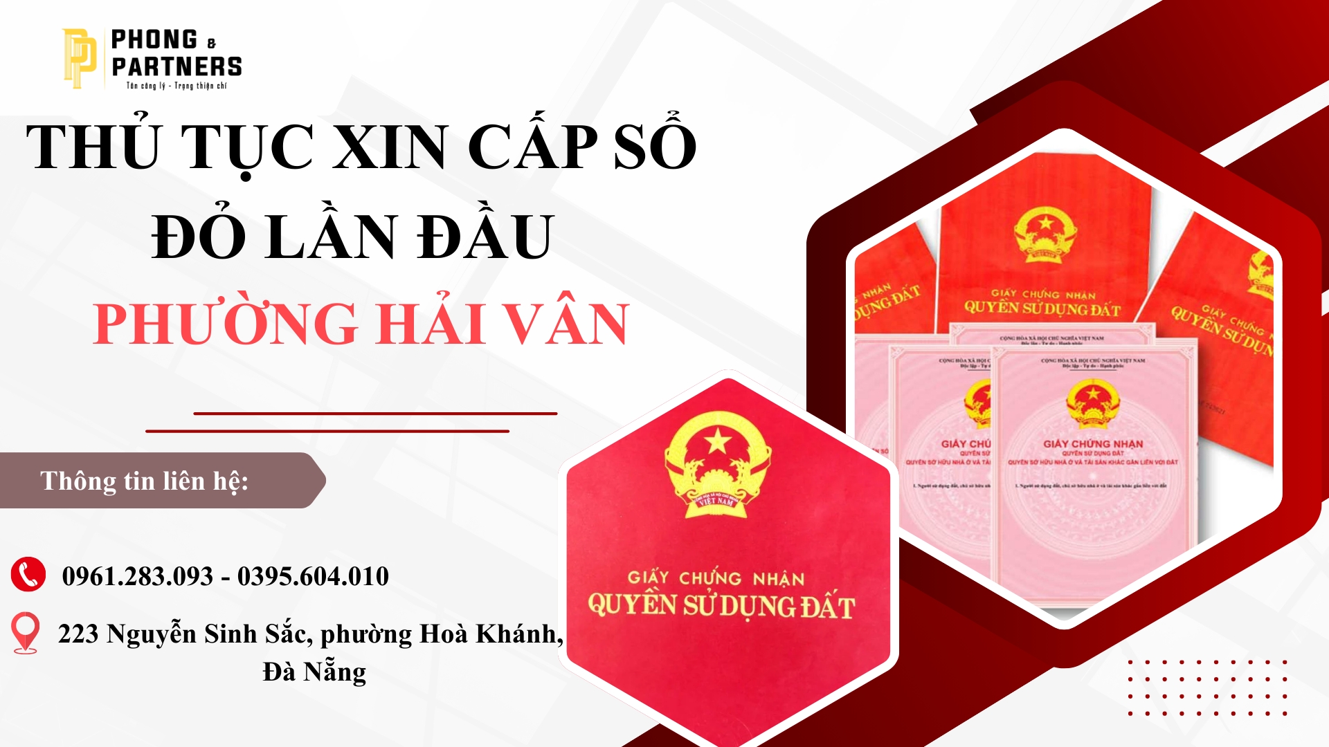 THỦ TỤC XIN CẤP SỔ ĐỎ LẦN ĐẦU TẠI PHƯỜNG HẢI VÂN, ĐÀ NẴNG
