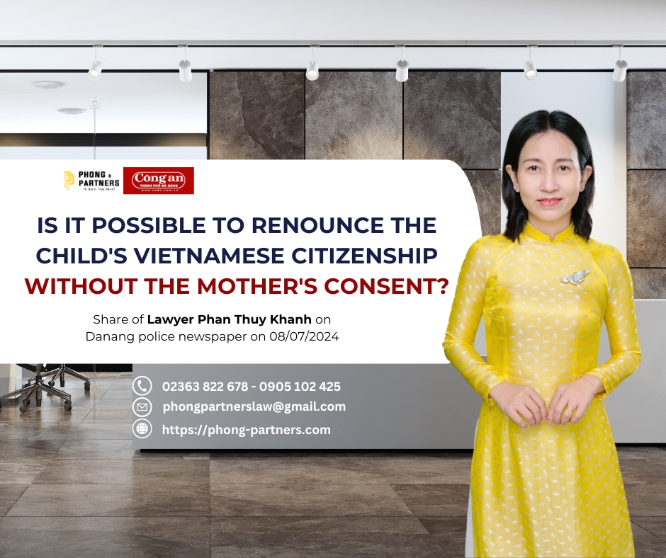 IS IT POSSIBLE TO RENOUNCE THE CHILD'S VIETNAMESE CITIZENSHIP WITHOUT ...