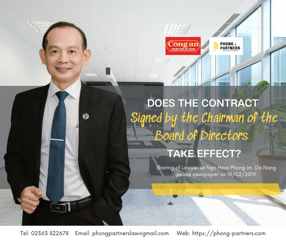 DOES THE CONTRACT SIGNED BY THE CHAIRMAN OF THE BOARD OF DIRECTORS TAKE ...