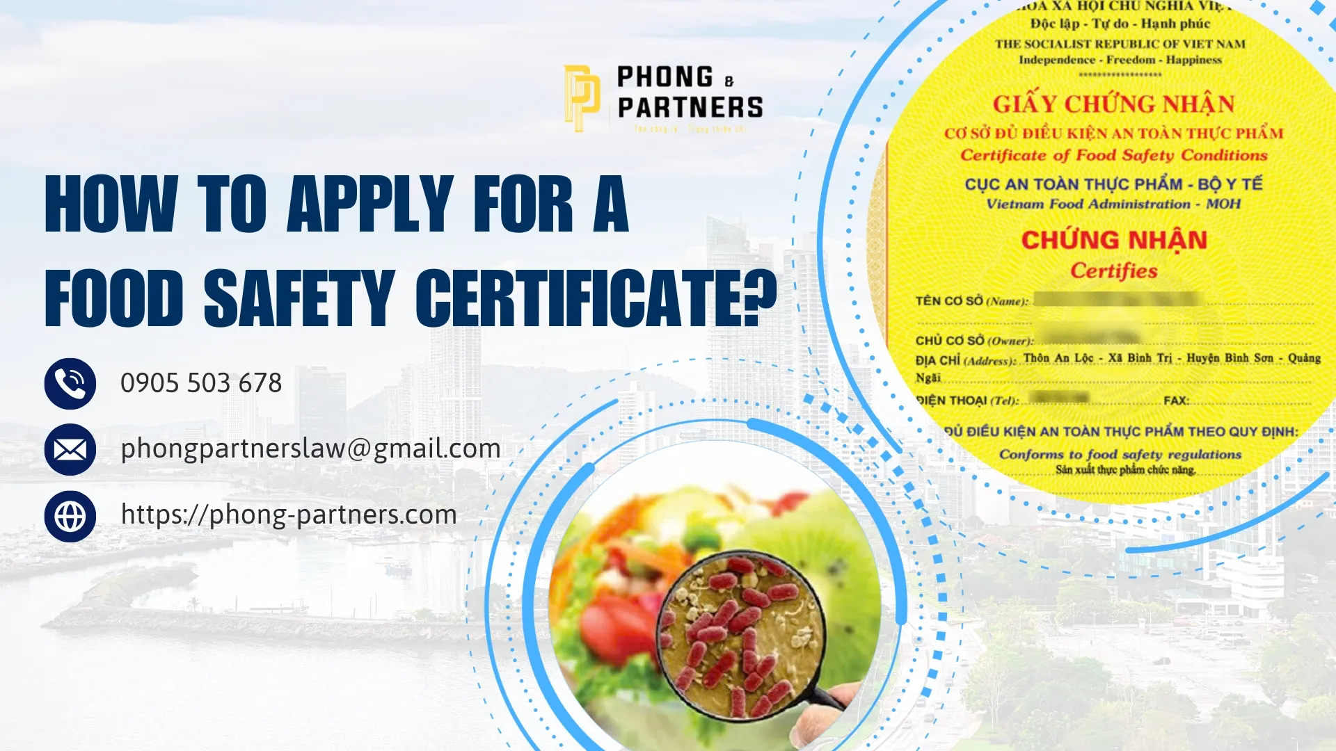 HOW TO APPLY FOR A FOOD SAFETY CERTIFICATE?